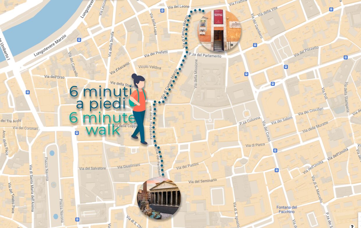 Rome Map Near Pantheon